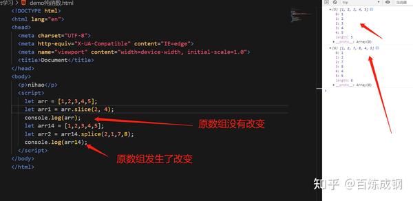 数组中的slice（）和 splice()的区别 - 知乎