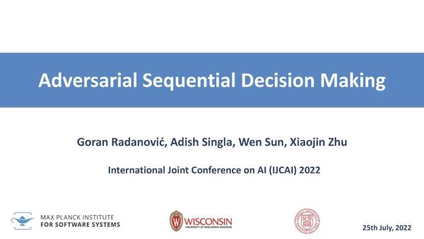 IJCAI2022《对抗序列决策》教程，164页ppt - 知乎