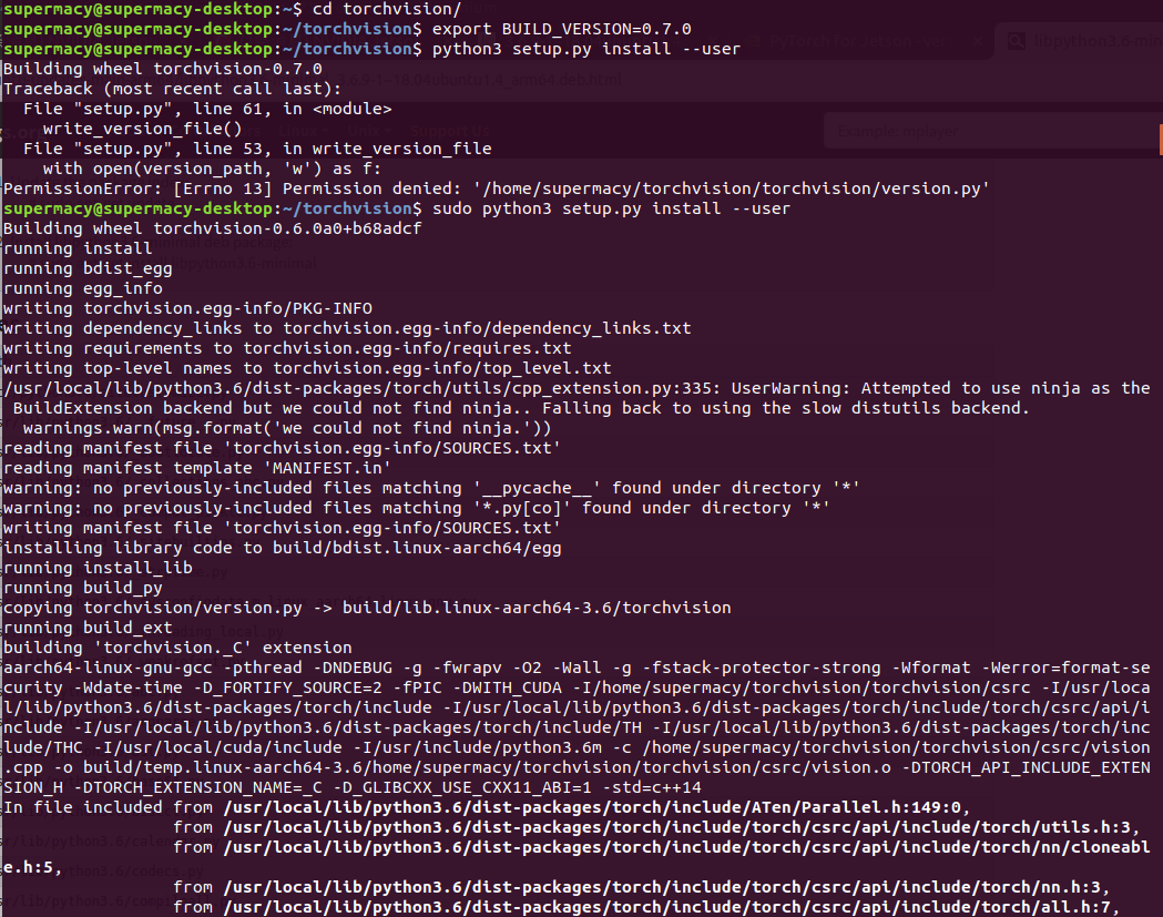 NVIDIA Jetson NX安装torchvision教程 - 知乎