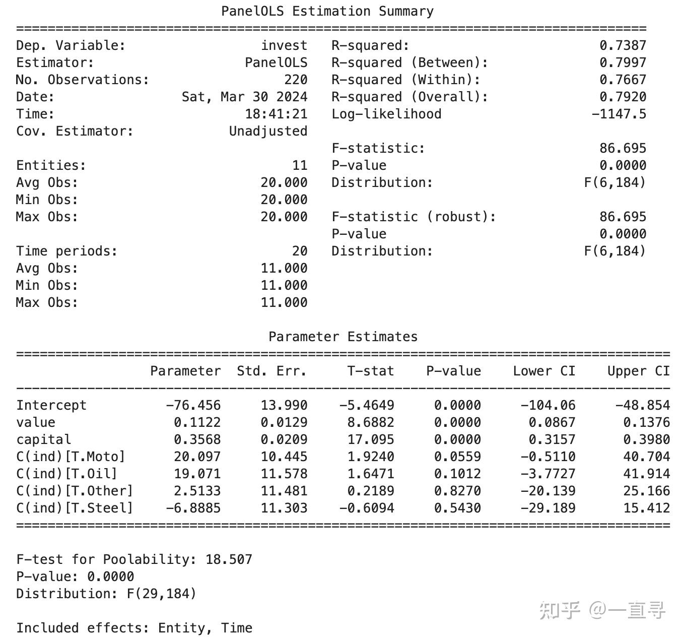 python linearmodels 固定效应 - 知乎
