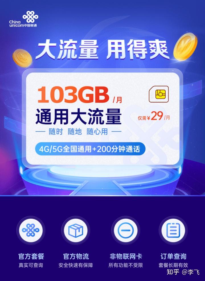 你还缺流量吗？联通29元100g流量卡【联通29元103g流量卡】 - 知乎