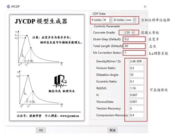 ABAQUS混凝土CDP插件，一键生成混凝土CDP本构曲线 - 知乎