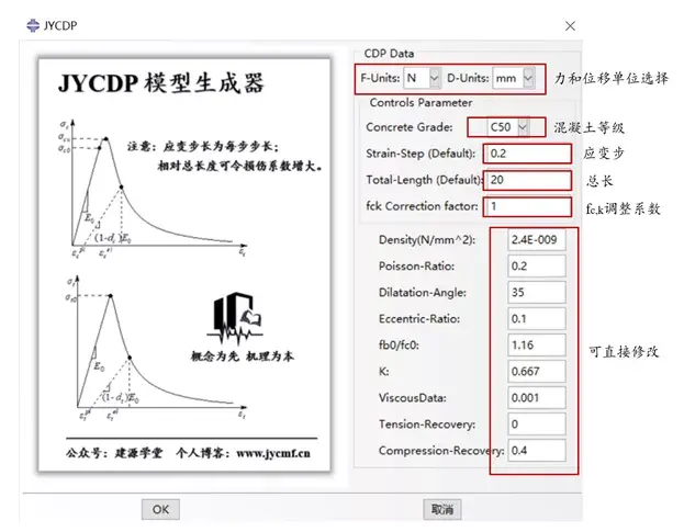 ABAQUS混凝土CDP插件，一键生成混凝土CDP本构曲线 - 知乎