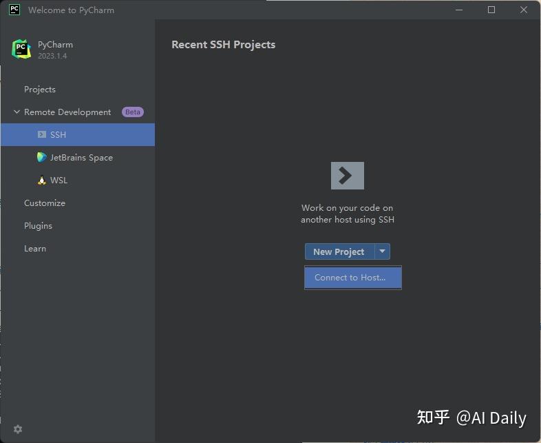 [AI Daily] 2023 Autumn Vol. Practice: Pycharm + WSL2 远程开发解决方案 - 知乎