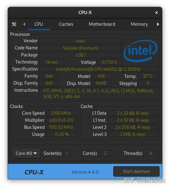 CPU-X 是 Linux 的 CPU-Z 的替代品 - 知乎