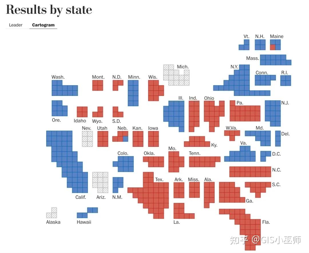 美国大选——极具典型的可视化案例！GISer学起来 - 知乎
