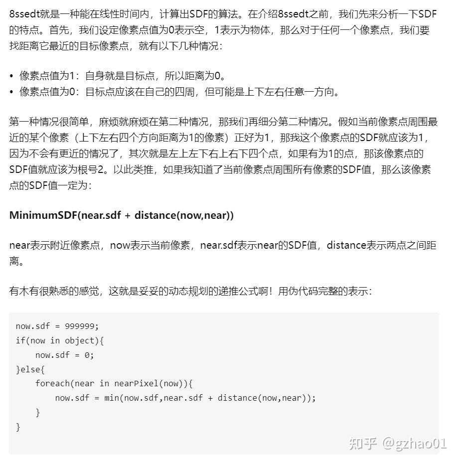 SDF(signed distance field)基础理论和计算 - 知乎