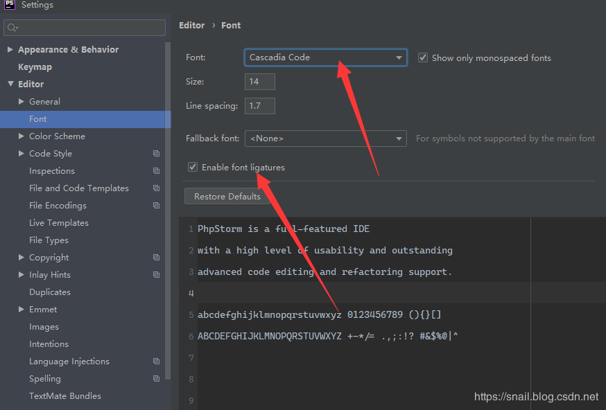 再探微软开源字体：Cascadia Code字体以及在vs code中连体字设置 - 知乎