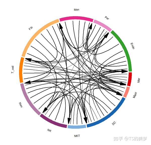 R语言弦图绘制-（单细胞互作弦图） - 知乎