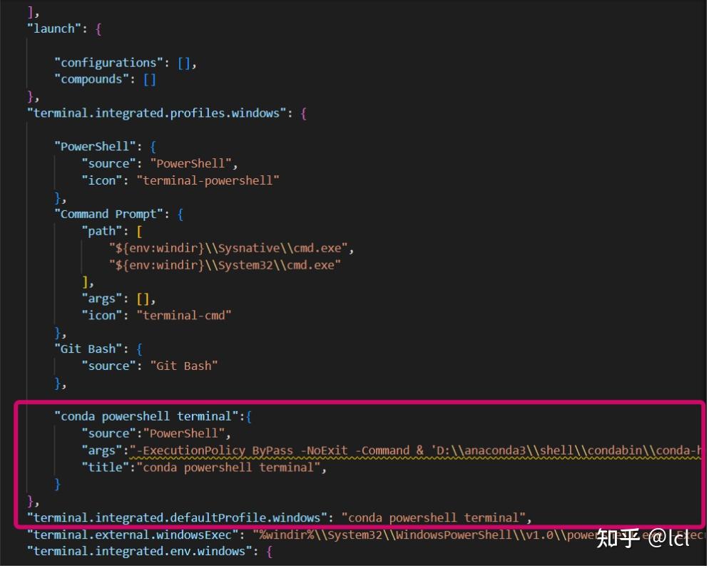 vscode设置默认终端为anaconda prompt[This Python interpreter is in a conda ...