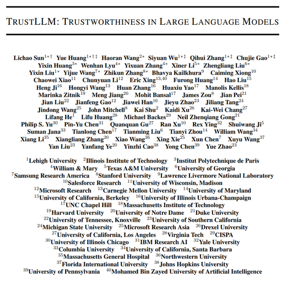 2024 【arXiv】【大模型综述】TRUSTLLM：大型语言模型中的可信度 - 知乎