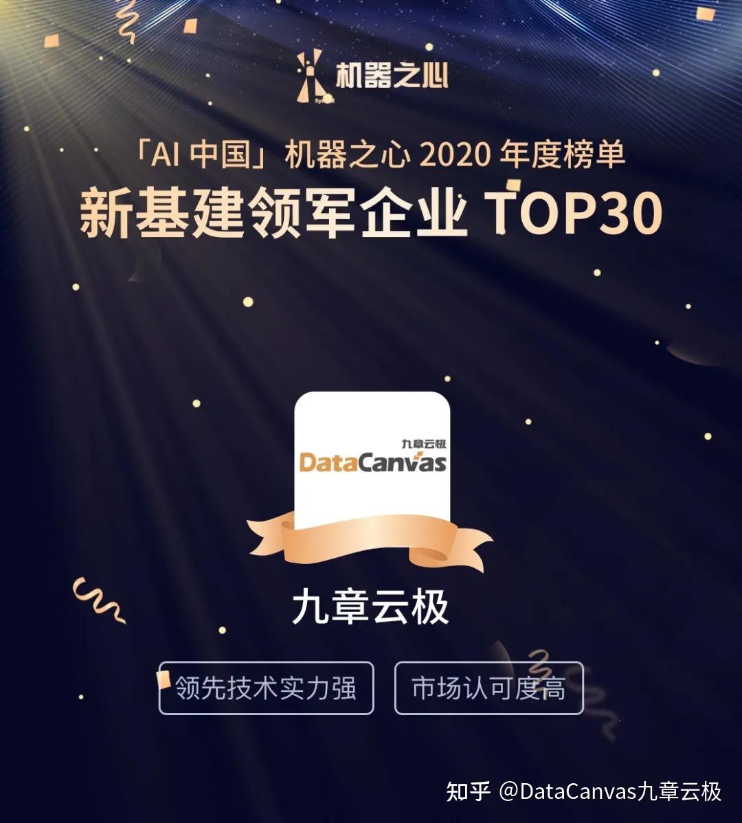 AI领域年度权威榜单公布，九章云极DataCanvas荣获双料奖项 - 知乎