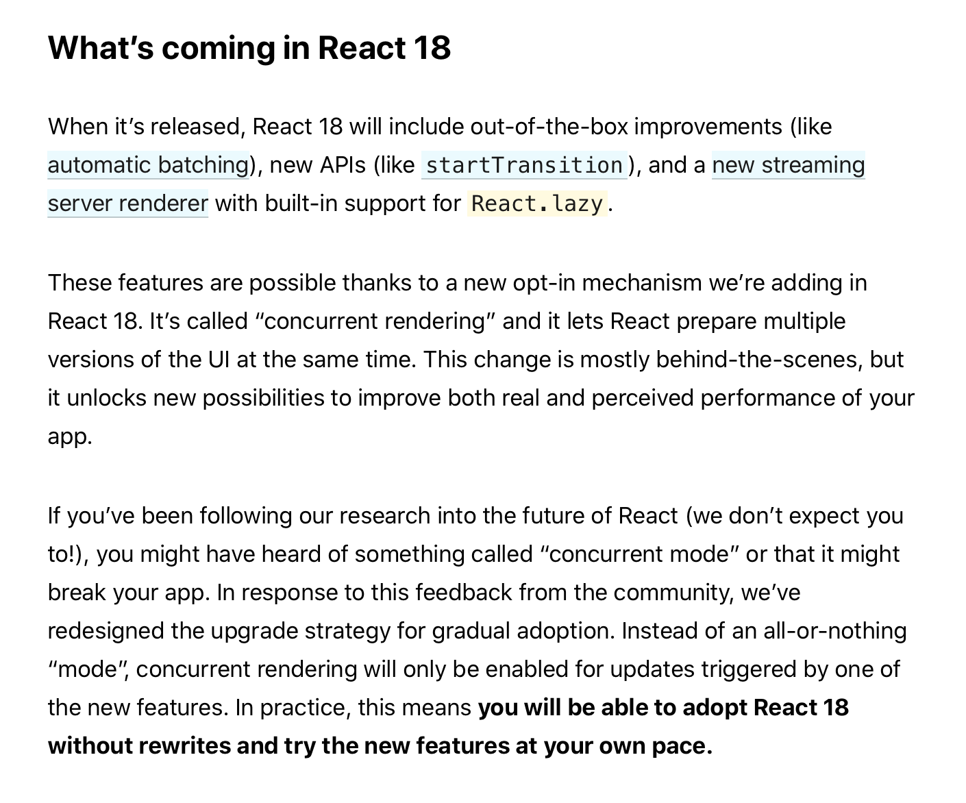 React 18 将要来了，快来尝尝鲜吧 - 知乎