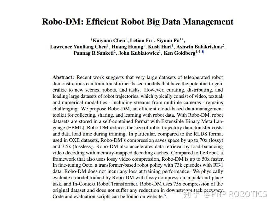 2025 ICRA机器人学习最佳论文,Robo-DM - 知乎