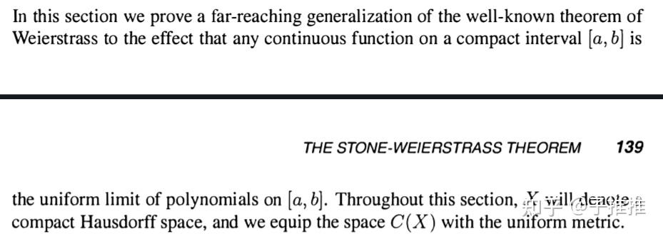 实分析笔记 §4.7 点集拓扑-STONE-WEIERSTRASS定理 - 知乎