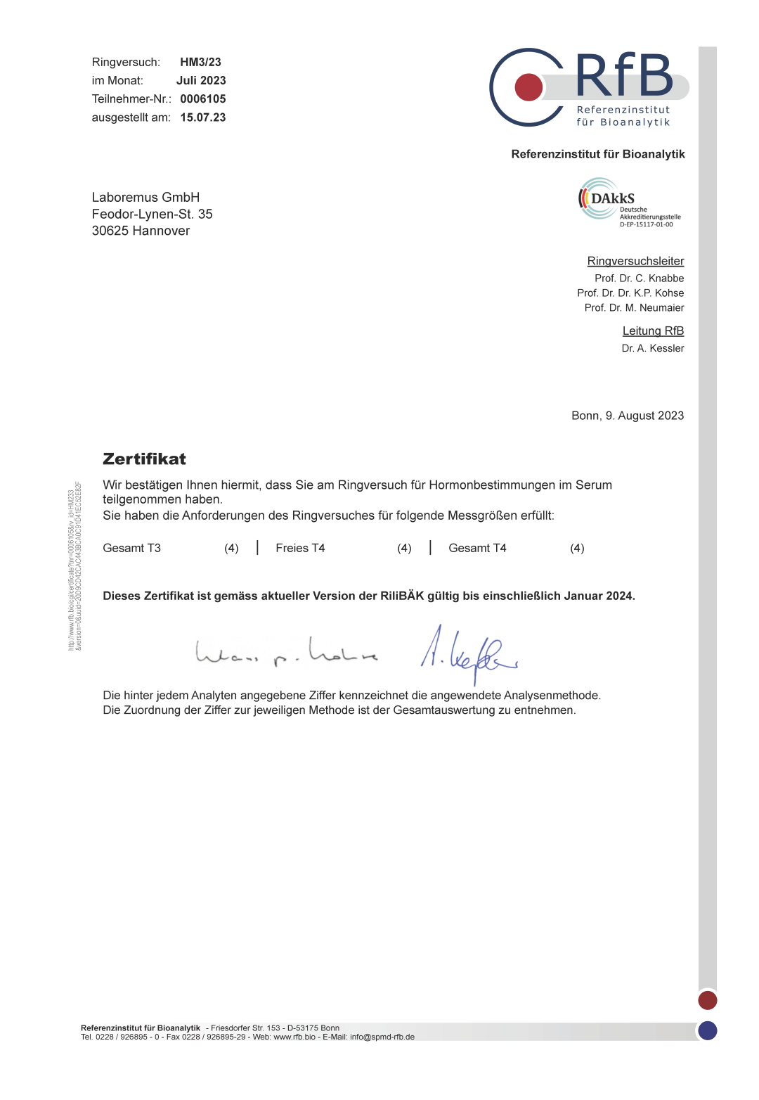 捷报！德国第三方实验室Laboremus检测项目荣获德国参比实验室RfB认证！ - 知乎