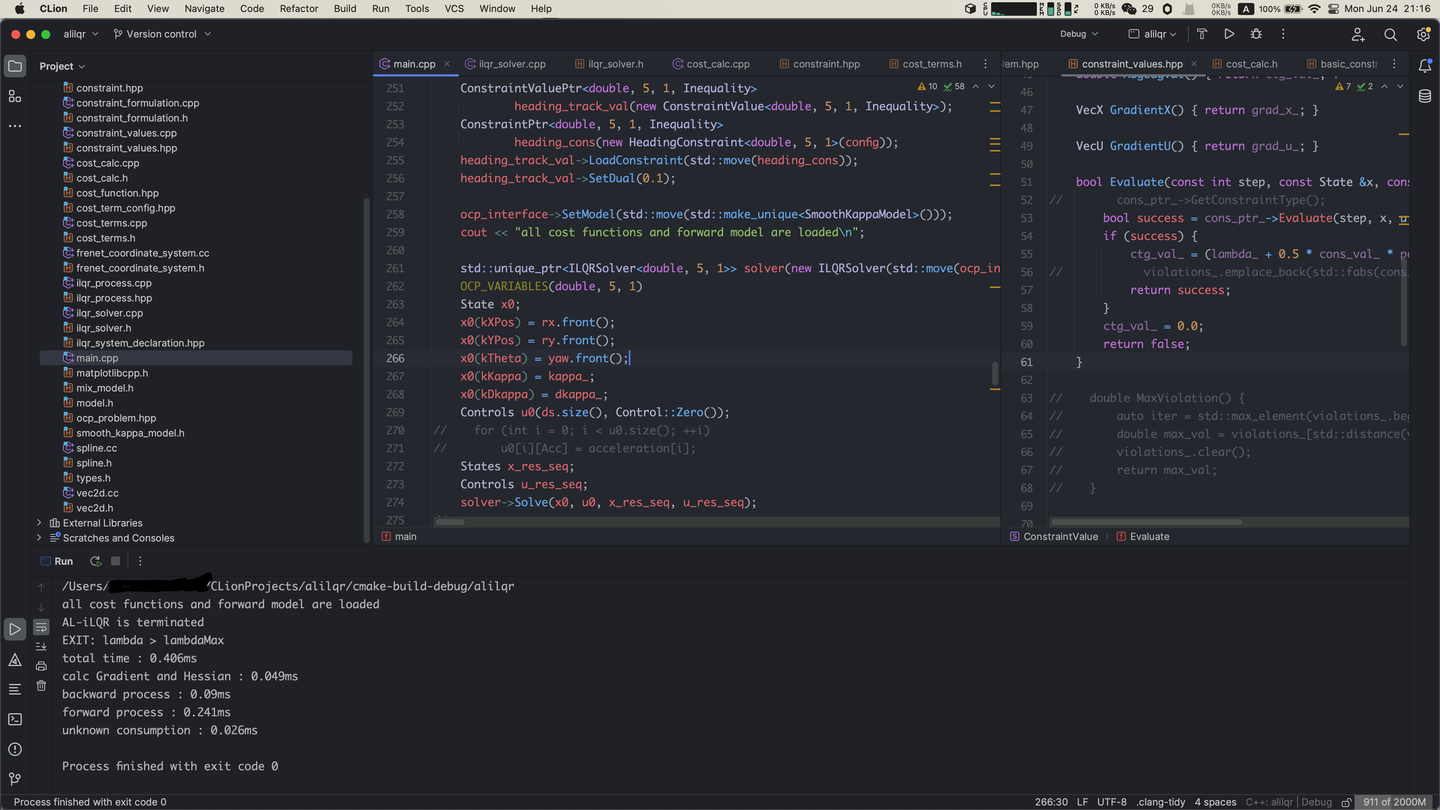 一种AL-iLQR的框架实现和应用 - 知乎