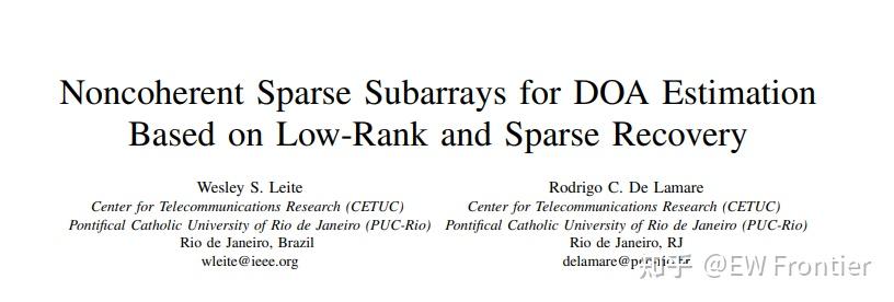 【DOA估计】不同阵列结构下的DOA估计算法【附MATLAB代码】 - 知乎