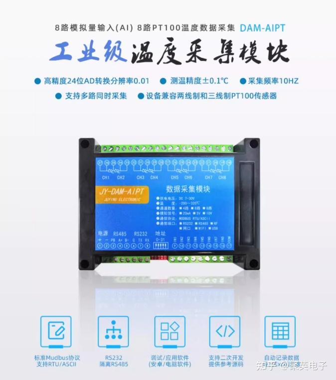 【聚英电子】DAM-AIPT 温度采集模块 - 知乎