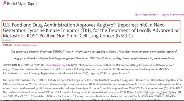 第2代ROS1/NTRK抑制剂Repotrectinib（Augtyro、瑞普替尼、瑞波替尼）获FDA批准上市 - 知乎