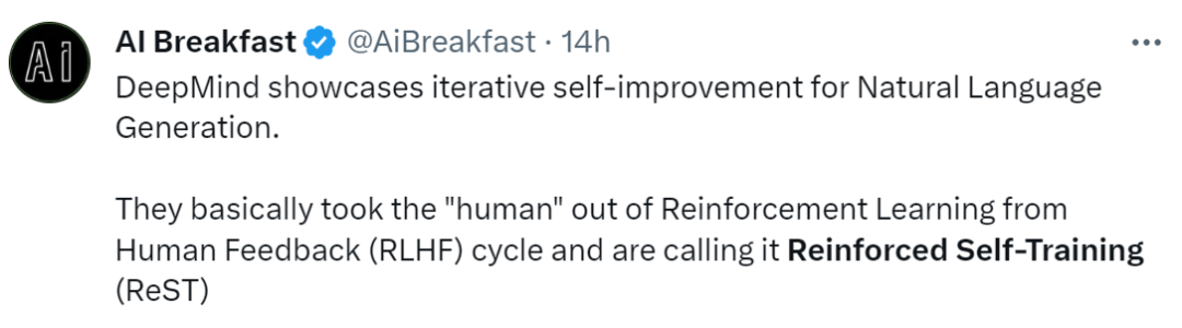 DeepMind新研究：ReST让大模型与人类偏好对齐，比在线RLHF更有效 - 知乎