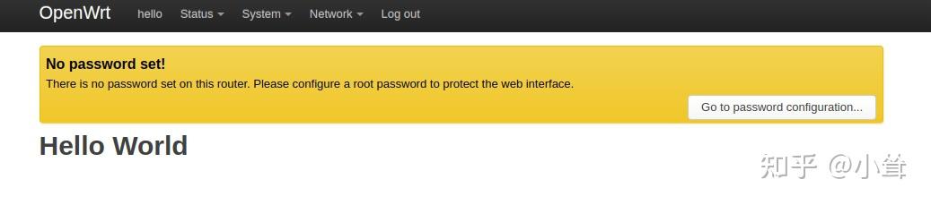 OpenWrt：ucode开发环境下的LuCI HelloWorld - 知乎