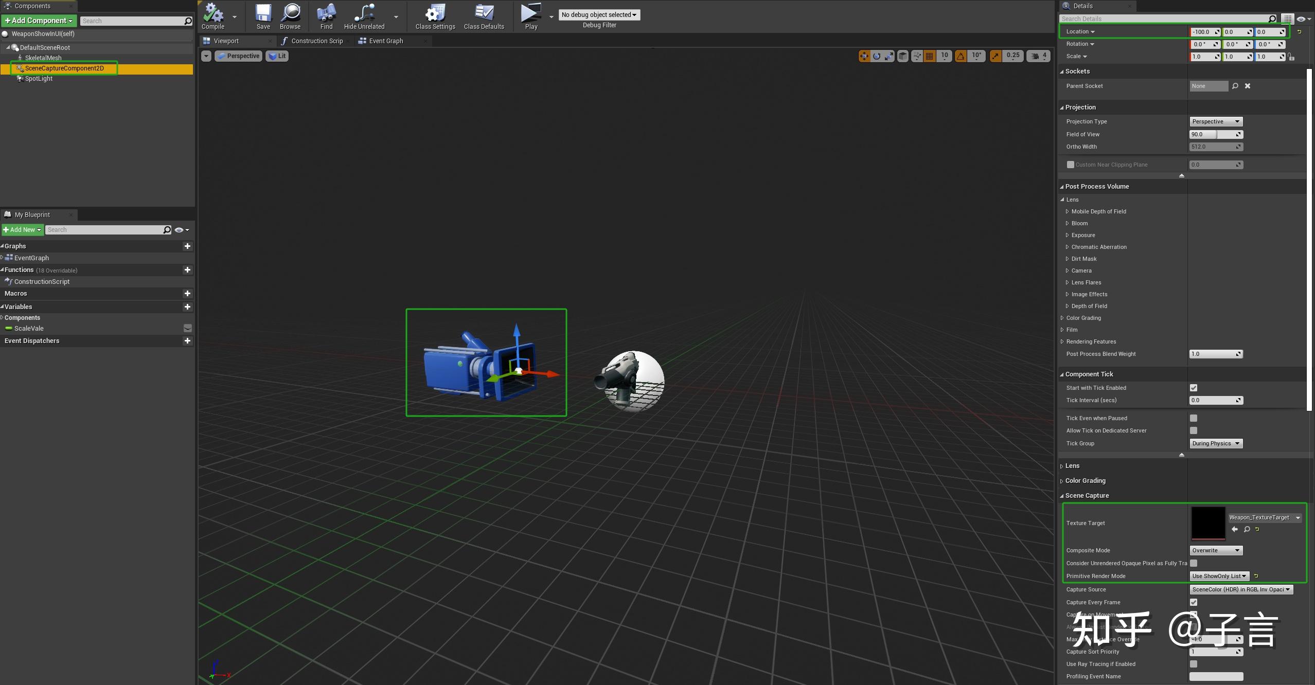 [UE4.27]-使用SceneCaptureComponent2D组件在UI上展示3D模型 - 知乎