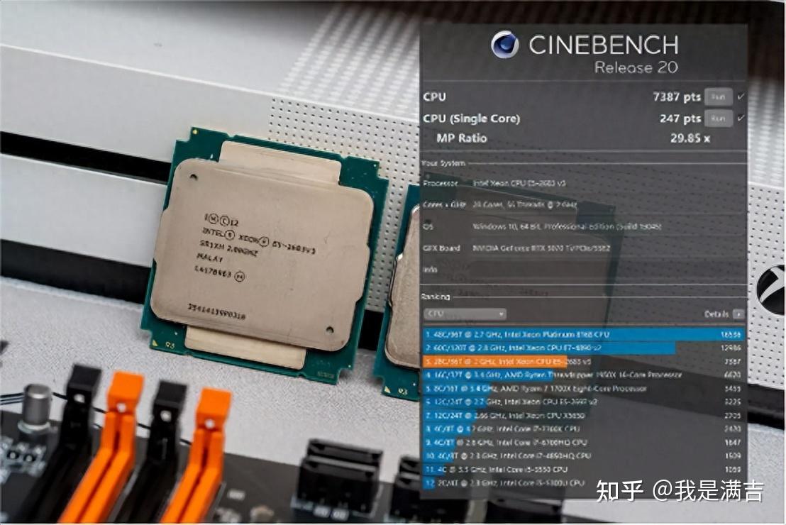 两颗至强处理器不到60块，双路服务器主板实现56线程，装机性能实测