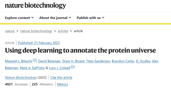 Nat. Biotechnol. | 使用深度学习来注释蛋白质宇宙 - 知乎