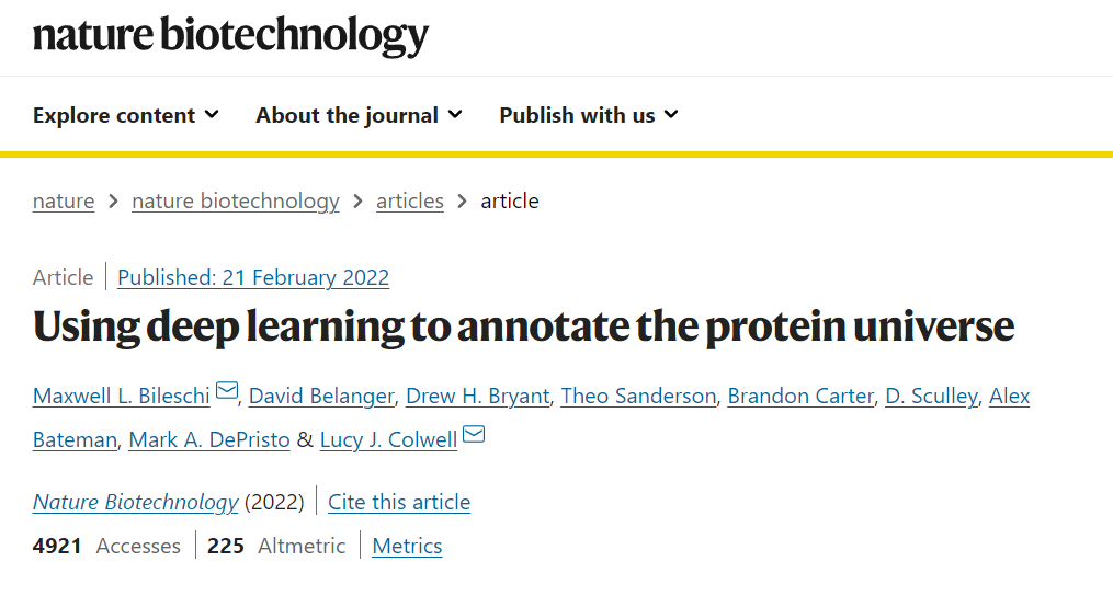 Nat. Biotechnol. | 使用深度学习来注释蛋白质宇宙 - 知乎