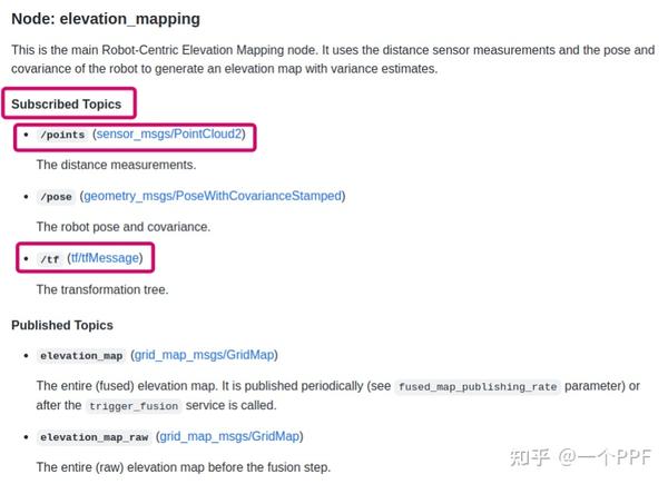 ROS高程地图--elevation_mapping使用记录（二） - 知乎