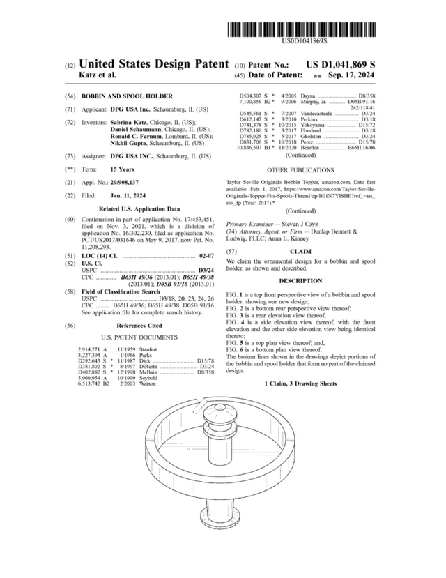 Avek IP,LLC律所代理DPG USA Inc.线轴发案维权 案件号：24-cv-12341 - 知乎