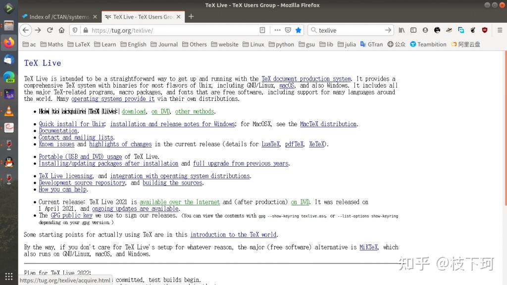 最新版 TeX Live 2021 各平台下载与安装 - 知乎