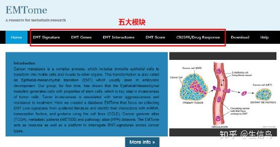 EMT标志物泛癌分析数据库—EMTome，肿瘤转移生信分析神器！走过路过不要错过啦 - 知乎