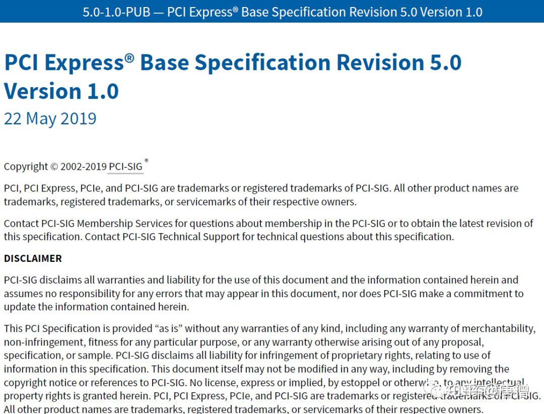 PCI Express 5.0正式版规范下载 - 知乎