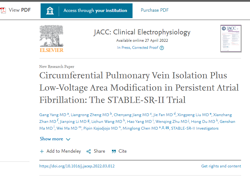 白塔科研 | 陈明龙教授：持续性房颤STABLE-SR消融策略再获国际认可 - 知乎