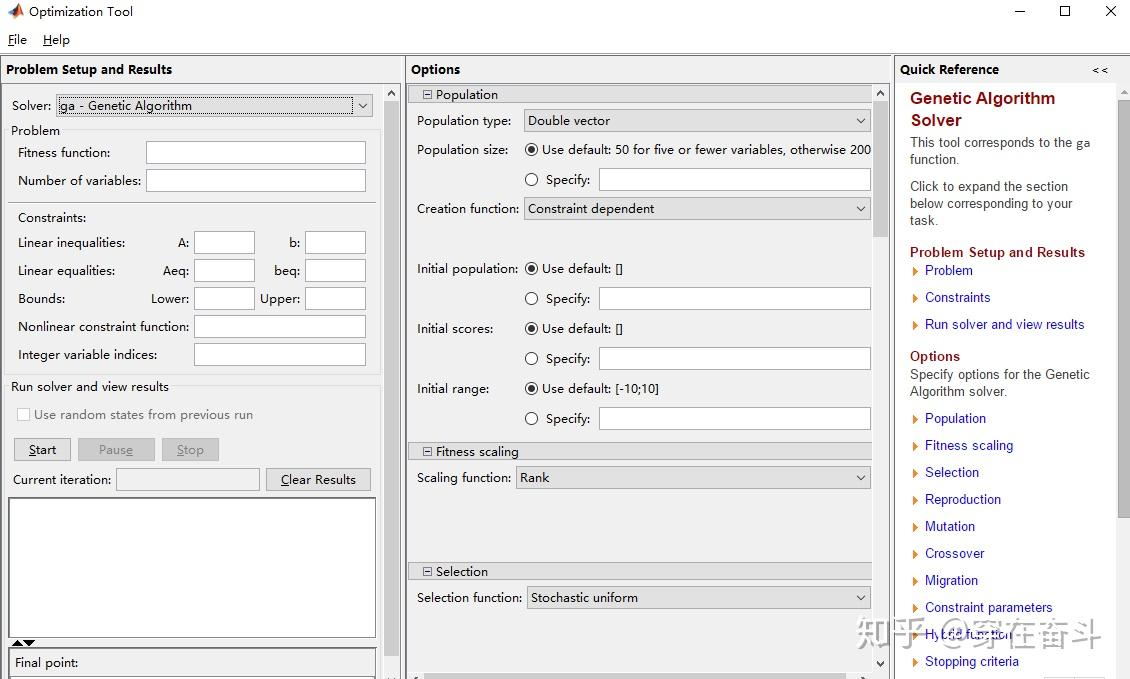 Matlab遗传算法工具箱使用简介 - 知乎