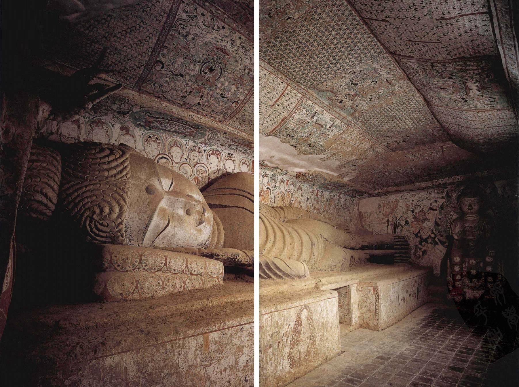 【神游千年，大美敦煌】中唐-158窟-最盛大涅槃窟(上)：卧佛等三世佛像，满壁天人举哀，虽死犹生【高清大图300幅】 - 知乎