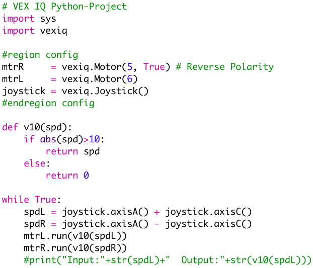用Python编写的VEX IQ遥控程序——"Arcade_Control.py" - 知乎