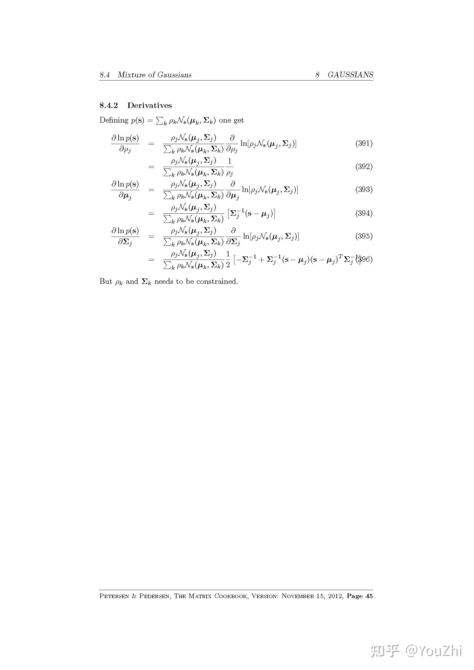 矩阵微积分公式查表(The Matrix Cookbook) - 知乎