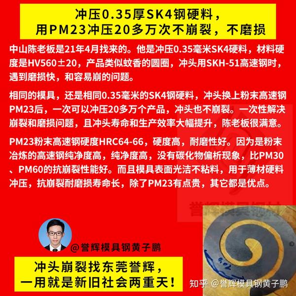 冲压65锰钢的老板说：粉末高速钢PM23耐磨性是高速钢SKH-9的5倍 - 知乎