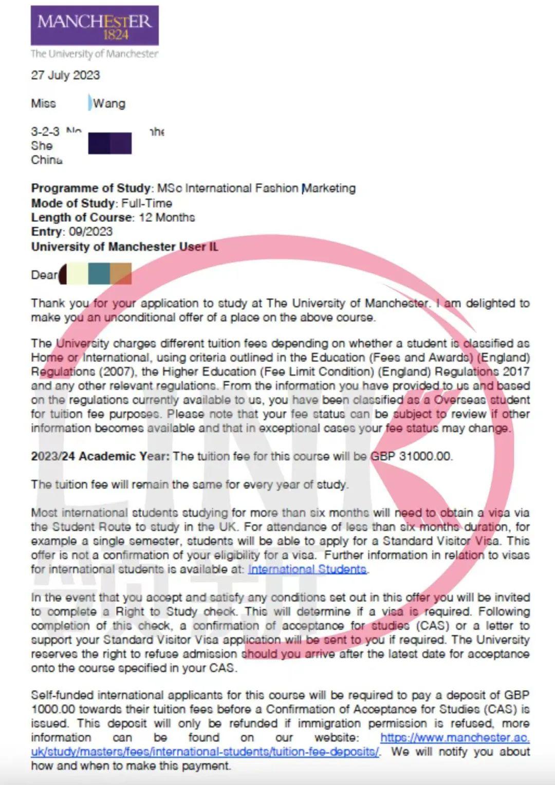 领新offer | 收获曼彻斯特大学uncon offer - 知乎