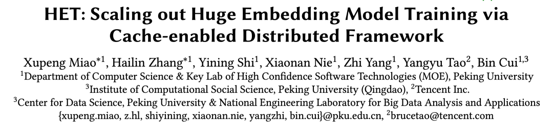 VLDB 2022 | 可扩展数据科学最佳论文解读：HET训练框架提升大模型训练效率 - 知乎