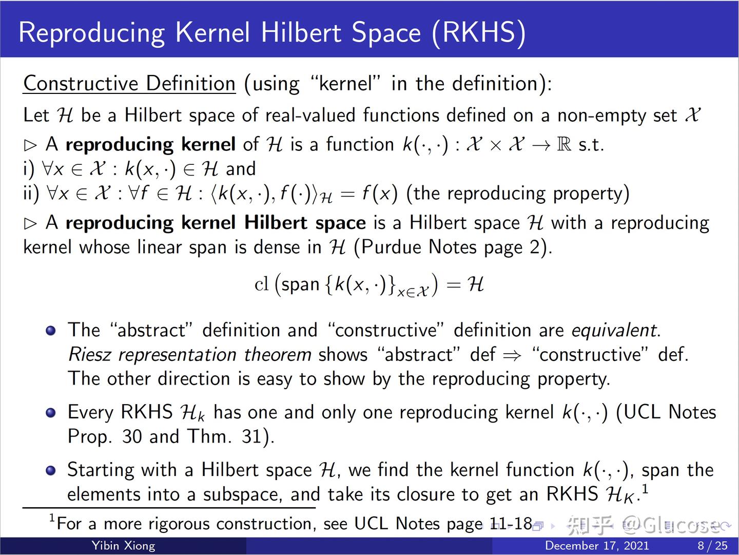Reproducing Kernel Hilbert Space (RKHS): From Theory to Applications 笔记 ...