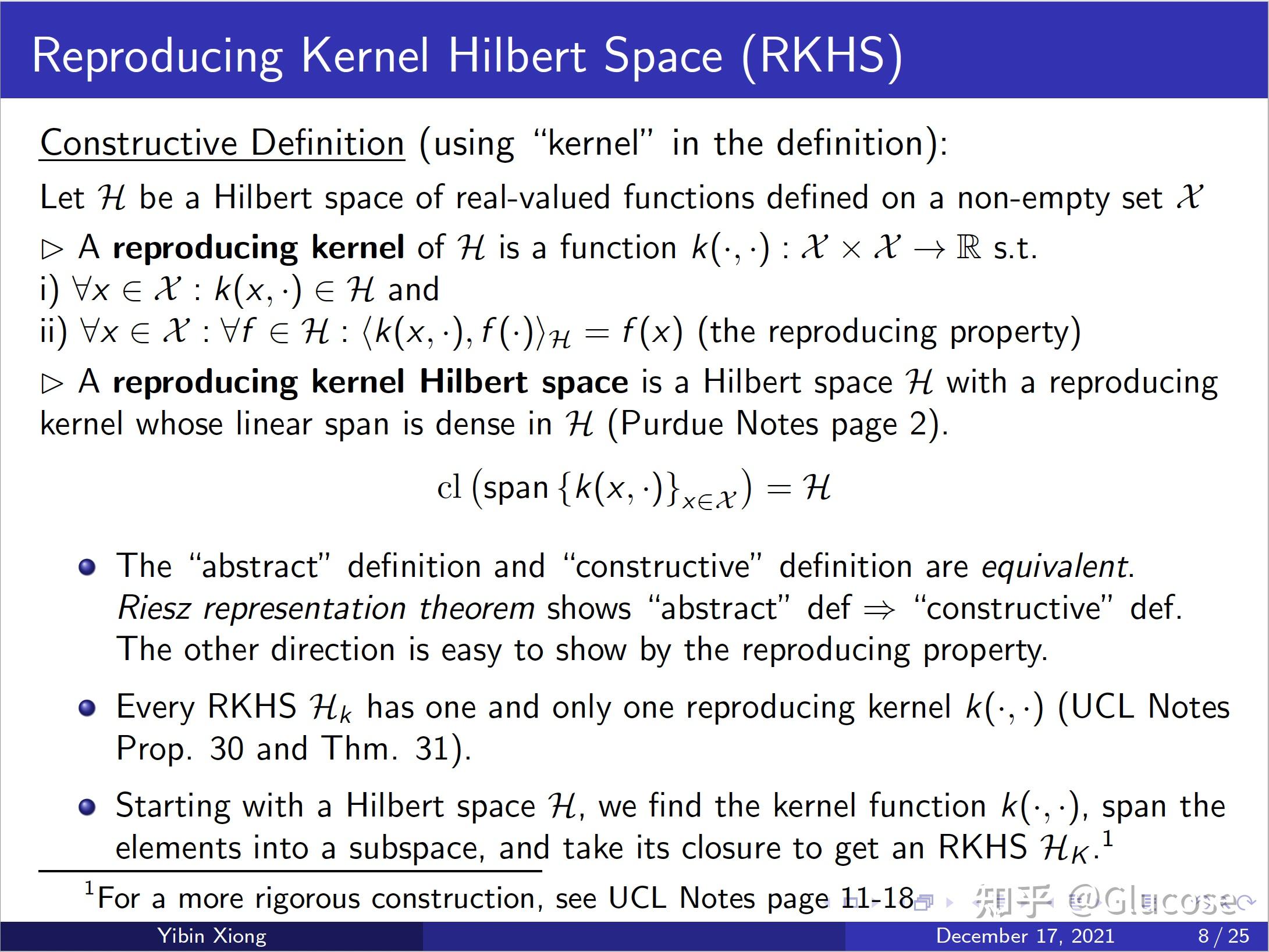 Reproducing Kernel Hilbert Space (RKHS): From Theory to Applications 笔记整理（上） - 知乎