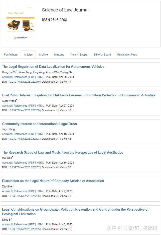 Science of Law Journal（法学杂志）知网国际期刊/博识网/博文论坛、热点笔谈、法学研究、法律实务、司法实践、法制园地、法与 ...
