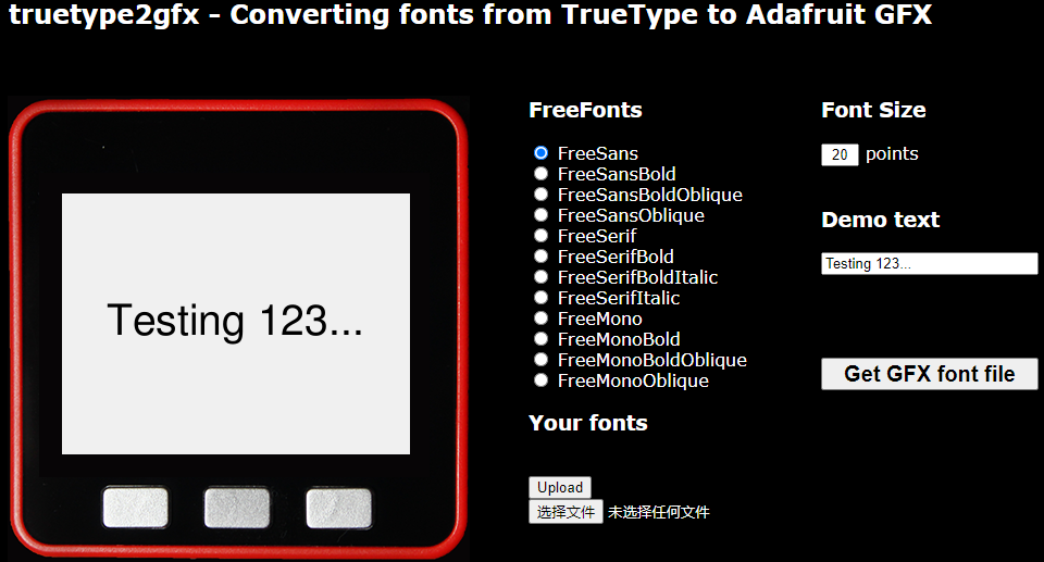 Adafruit GFX字体制作 - 知乎