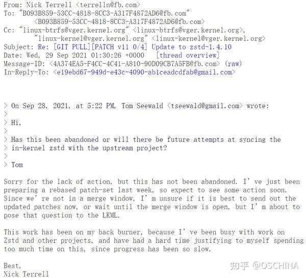 Linux 内核即将用上最新的 Zstd 实现 - 知乎