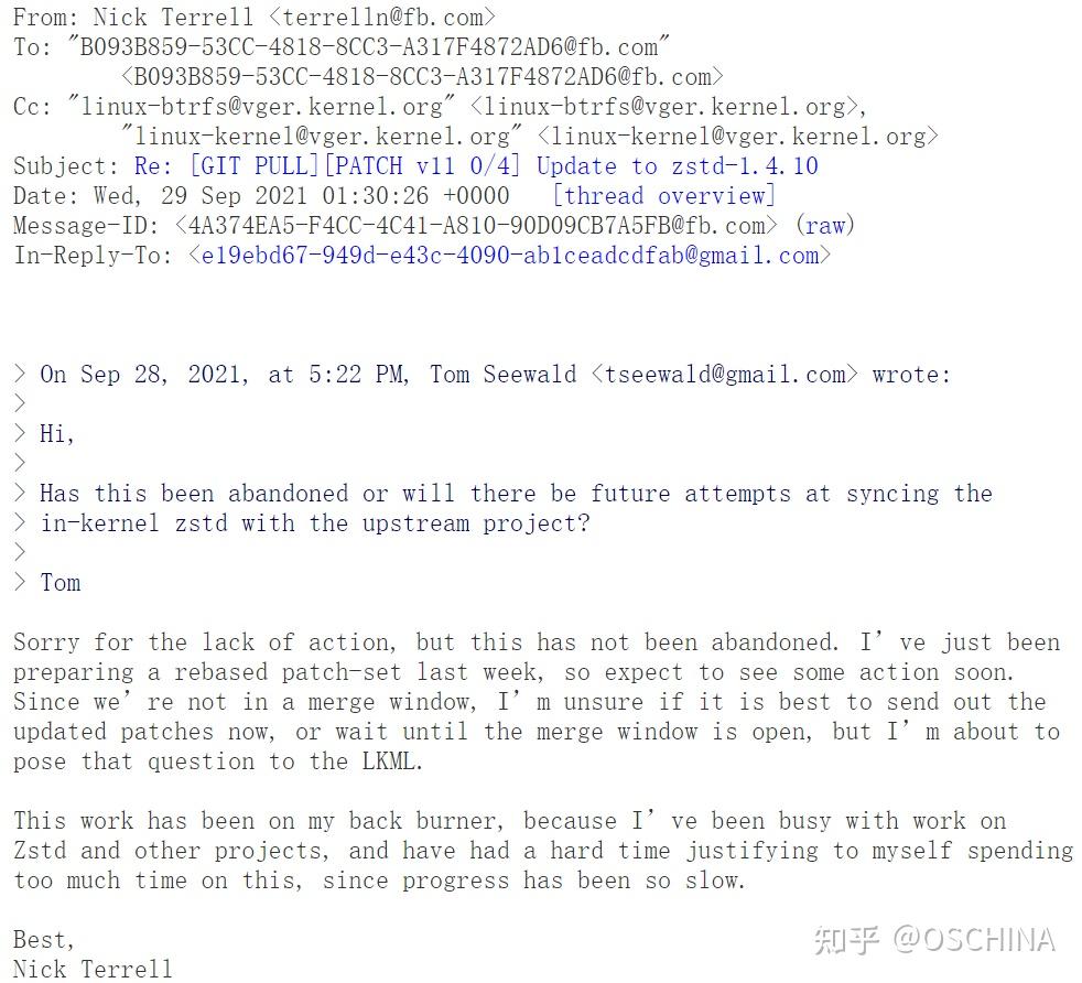 Linux 内核即将用上最新的 Zstd 实现 - 知乎