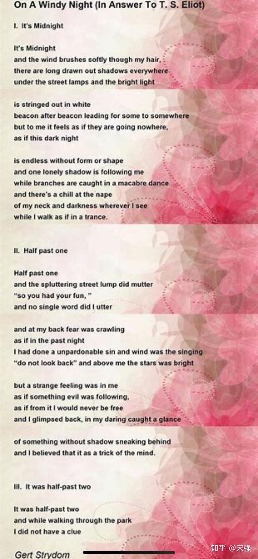 T. S. Eliot(T. S. 艾略特)《Rhapsody on a Windy Night》《风夜狂想曲》解析 - 知乎